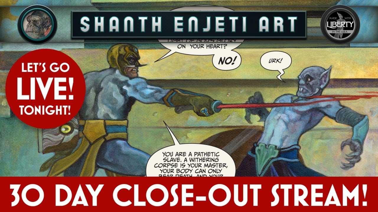 🔴 LIVE! 30 DAY CLOSE-OUT! 🎨 Painting & Chat!🎙️ SHANTH ENJETI ART! - YouTube