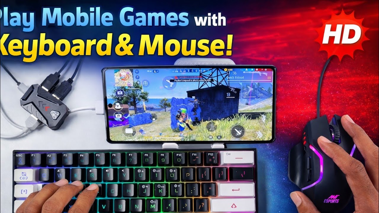 4 In 1 MOBILE GAME COMBO PACK UNBOXING 😱 MOBILE GAMEING KEYBOARD ...