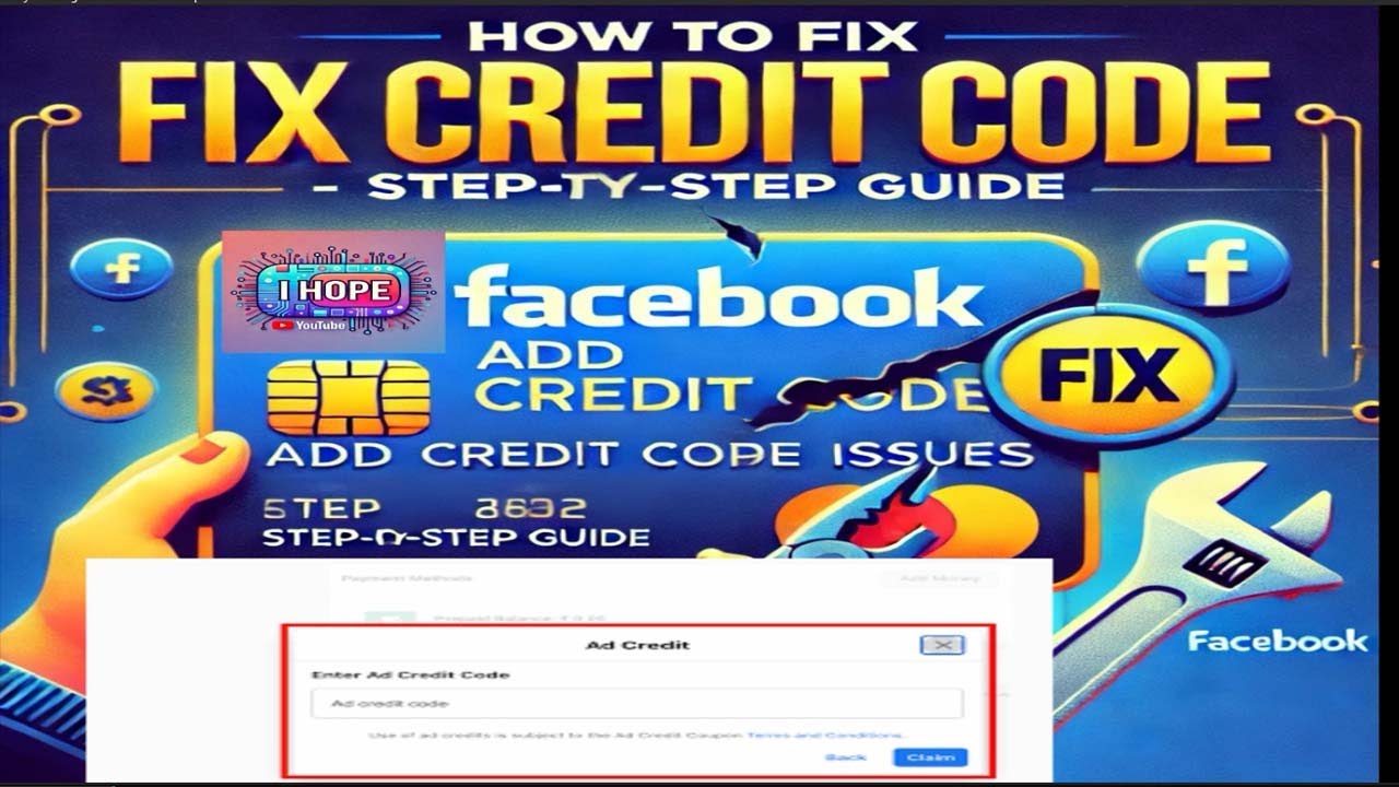 How to Fix Facebook Add Credit Code Issues – Step-by-Step Guide #ihope ...