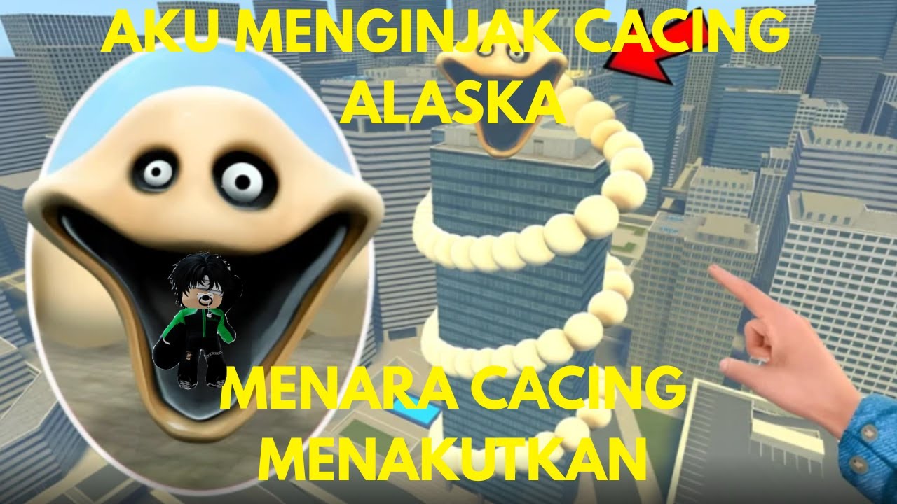 AKU MENGINJAK CACING ALASKA DAN MATI... Menara Cacing Menakutkan. - YouTube