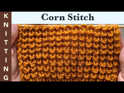 Knit Corn Stitch. A Cute Stitch for a Baby Bonnet. Beginner-Friendly ...