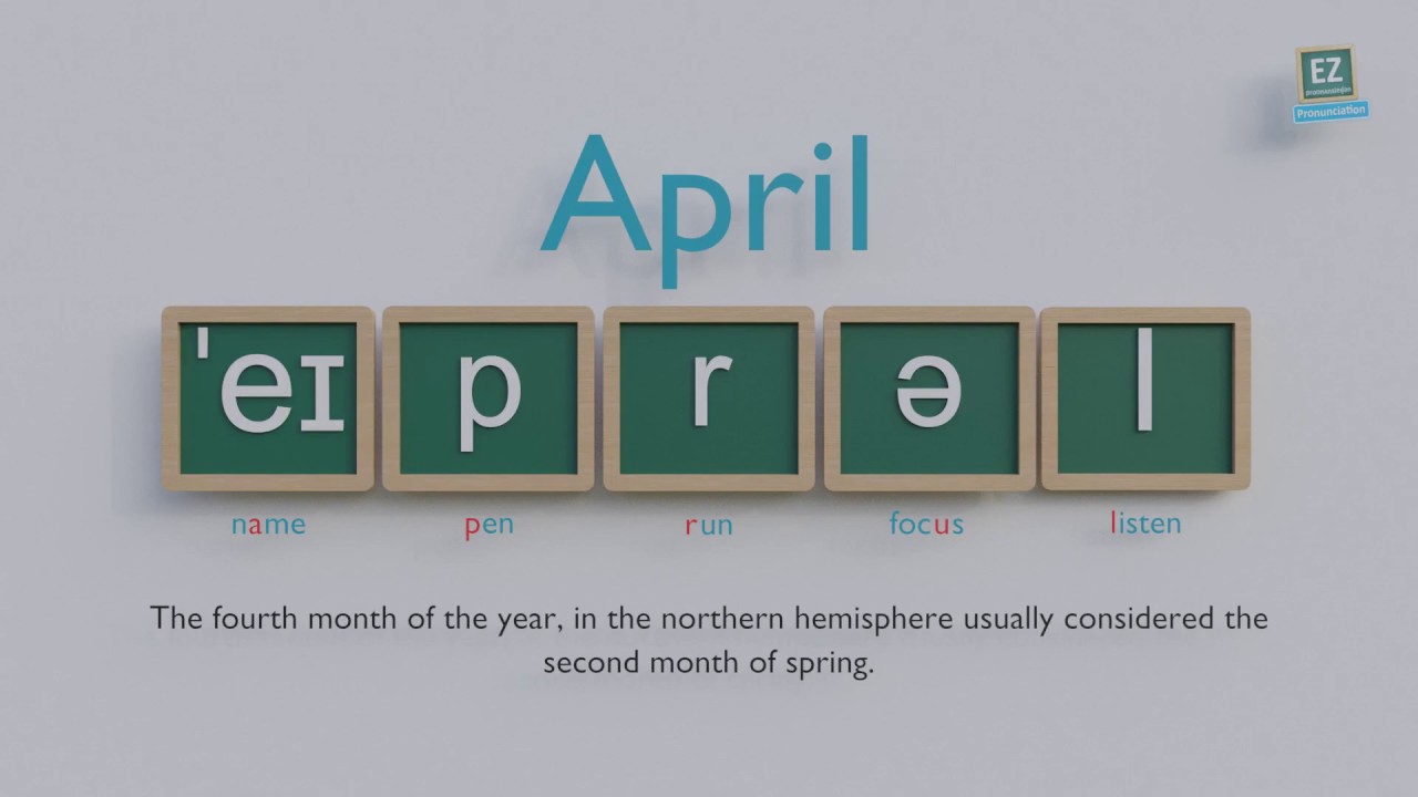 How to pronounce April ? - YouTube