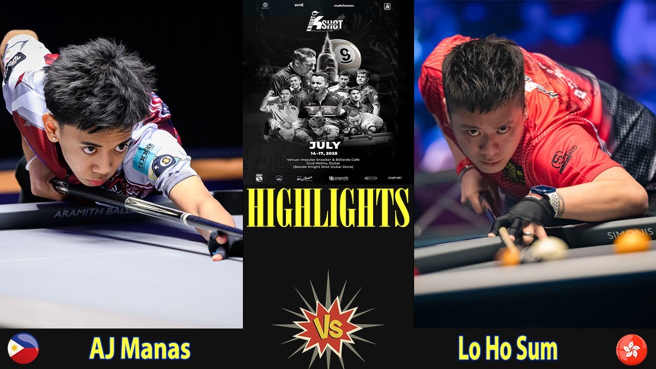Highlights | AJ Manas vs Lo Ho Sum | 2025 Knight Shot 9 Ball Open - YouTube