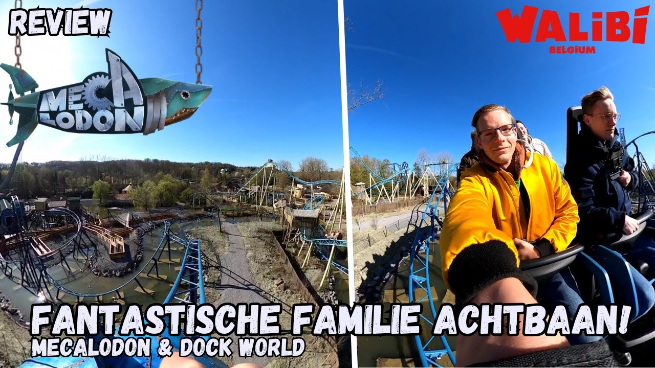 NIEUWE ACHTBAAN! 'Mecalodon'🦈 & NEW 'Dock World'🚢 | 50 Jaar Walibi ...