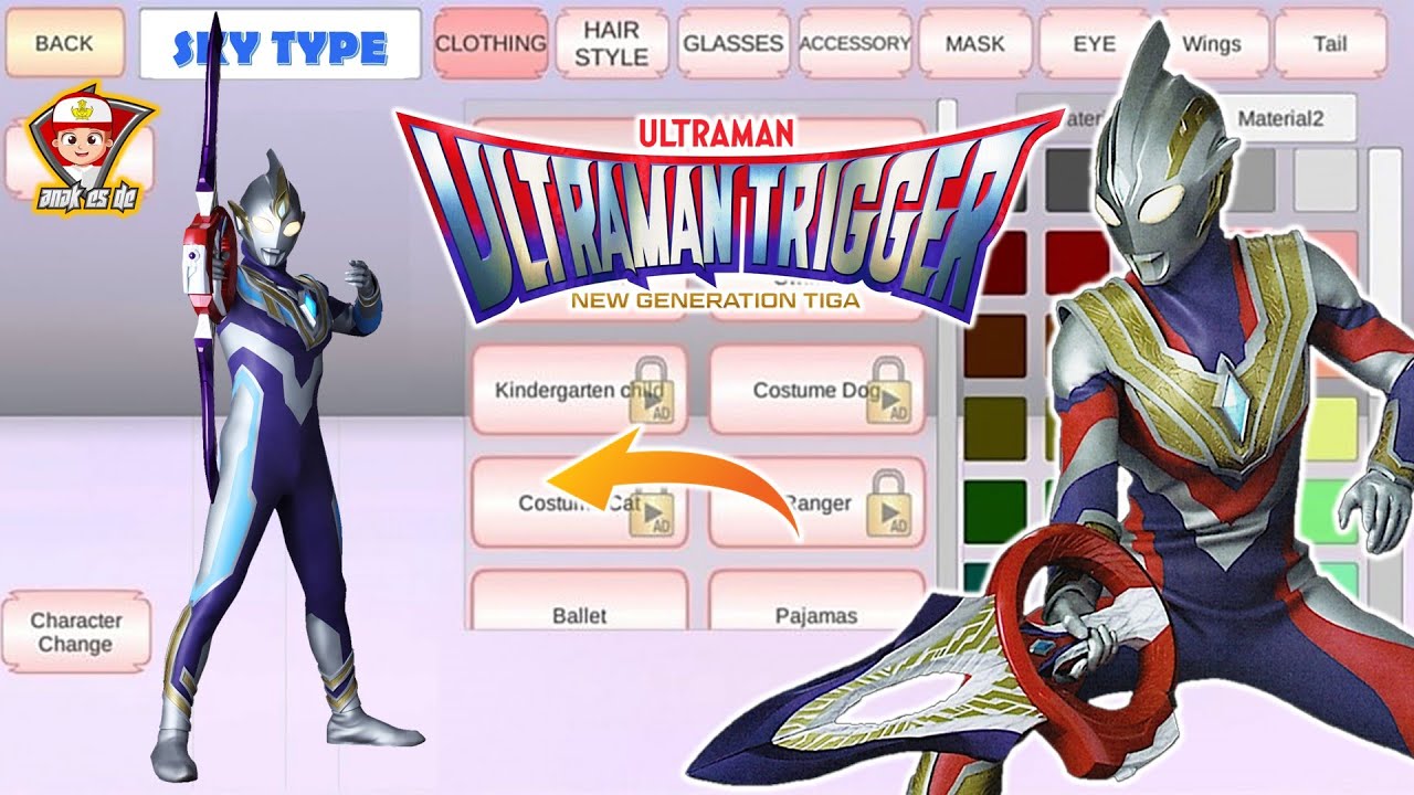 Ada Karakter Baru ULTRAMAN TRIGGER "SKY TYPE" di | SAKURA SCHOOL ...
