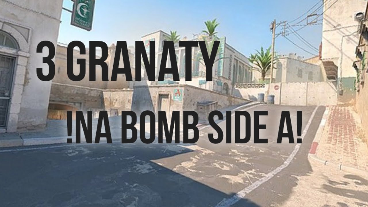 CS2 TRZY GRANATY NA BOMB SIDE A (Dust II) - YouTube