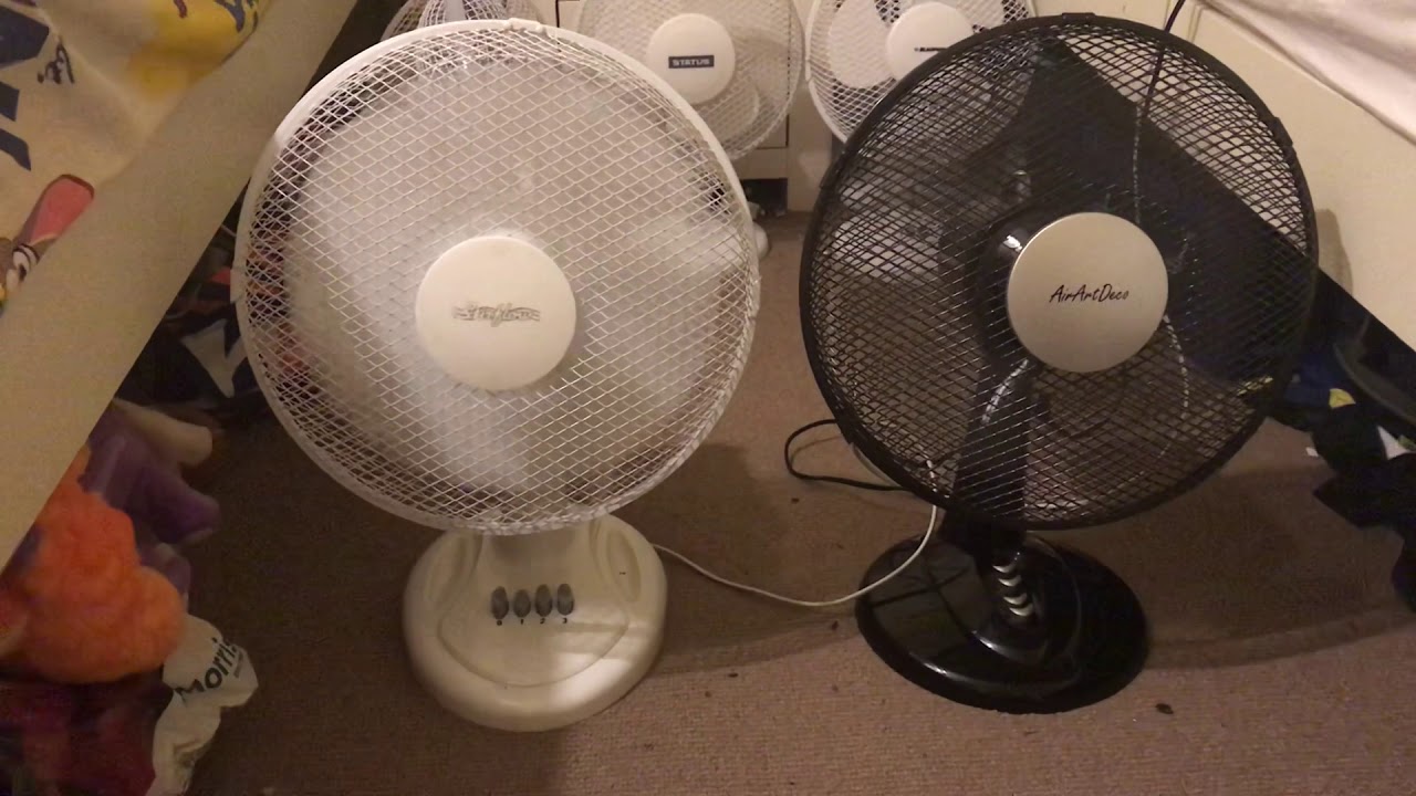 Stirflow 12 inch oscillating white desk fan VS AirArtDeco 12 inch ...