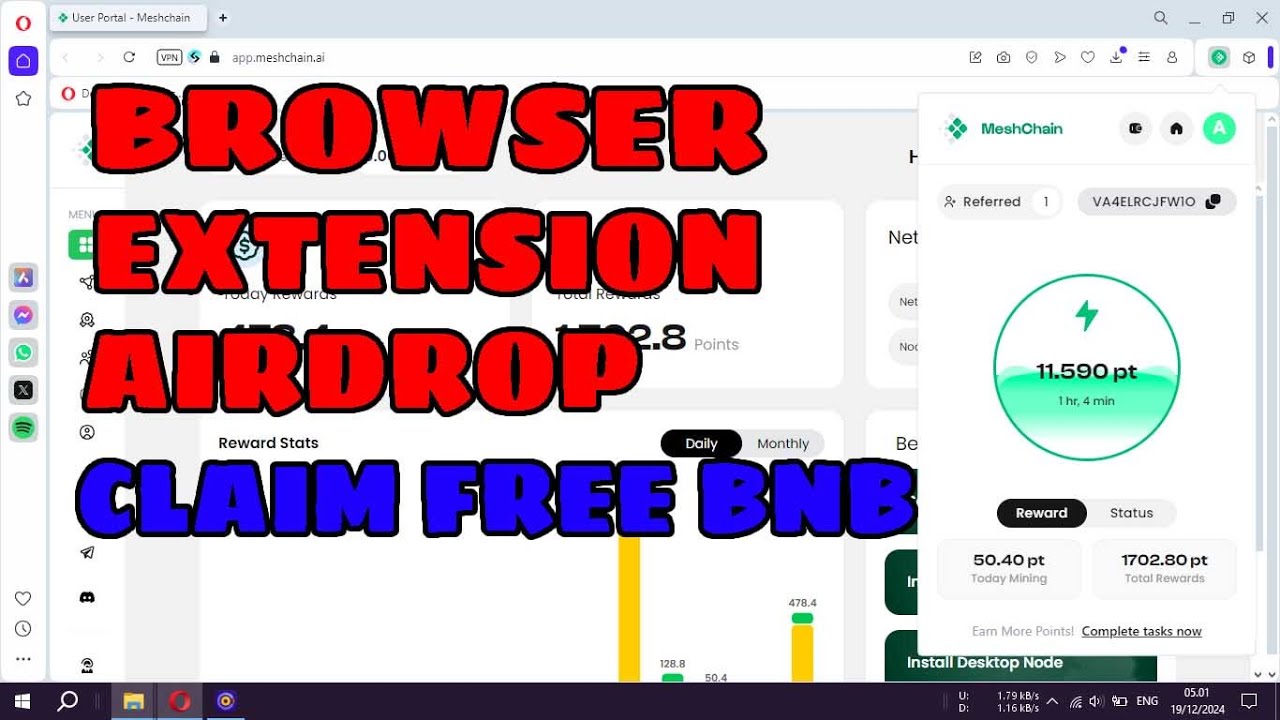 MeshChain Airdrop | Browser Extension Node & Telegram | How to Register ...