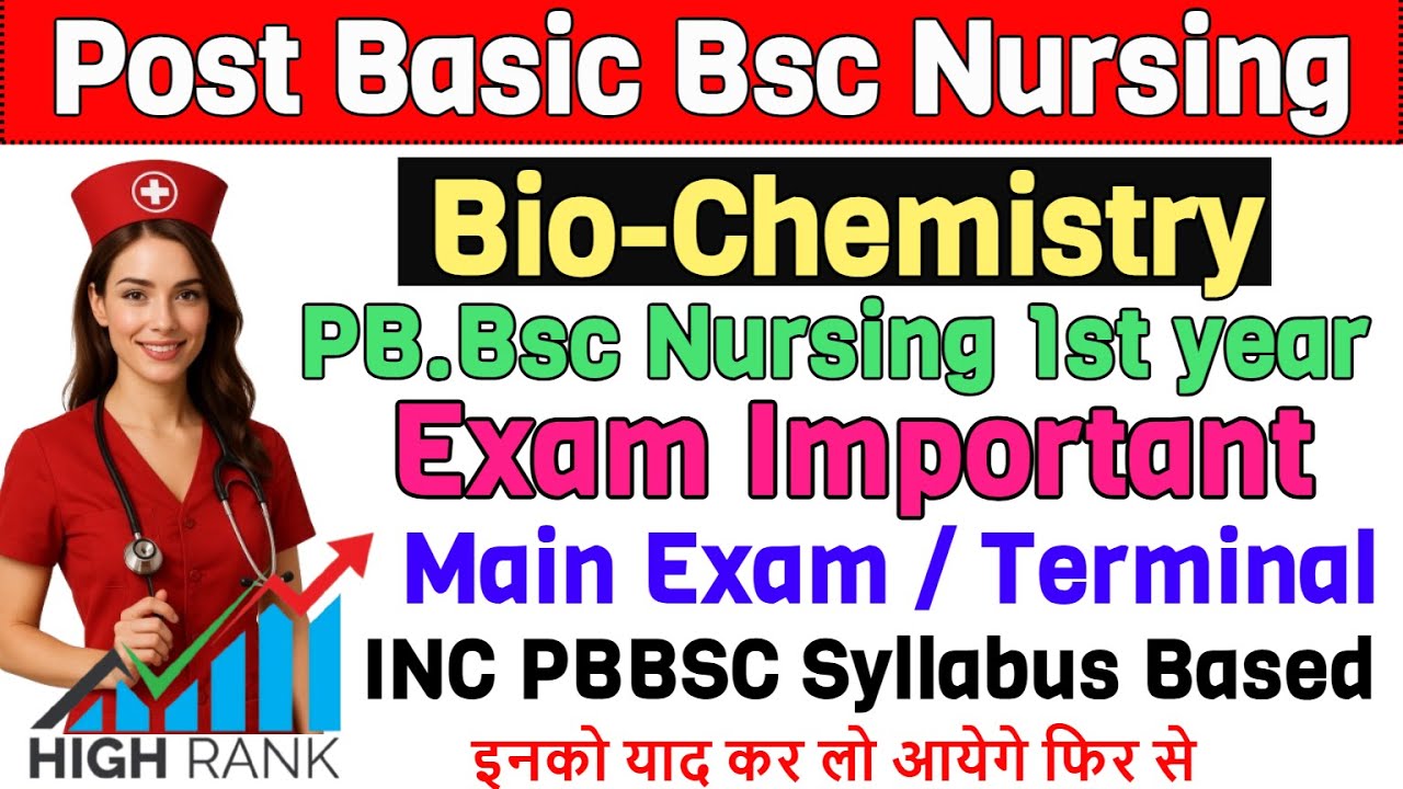Biophysic & Biochemistry Post Basic BSc Nursing 1st Year Students ...