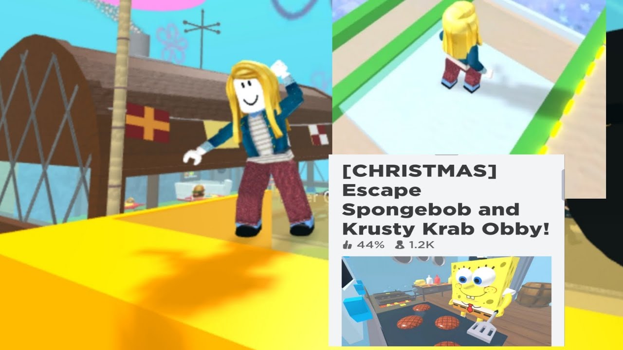 Basic SPONGEBOB ESCAPE / KRUSTY KRAB OBBY | ROBLOX | GLASS BREAK SQUID ...