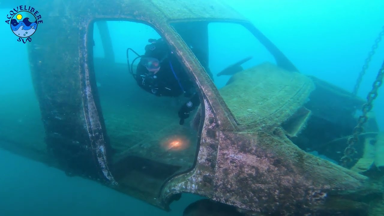 Immersione sul Furgone sommerso nel Lago di Godego a Marzo 2022 ...