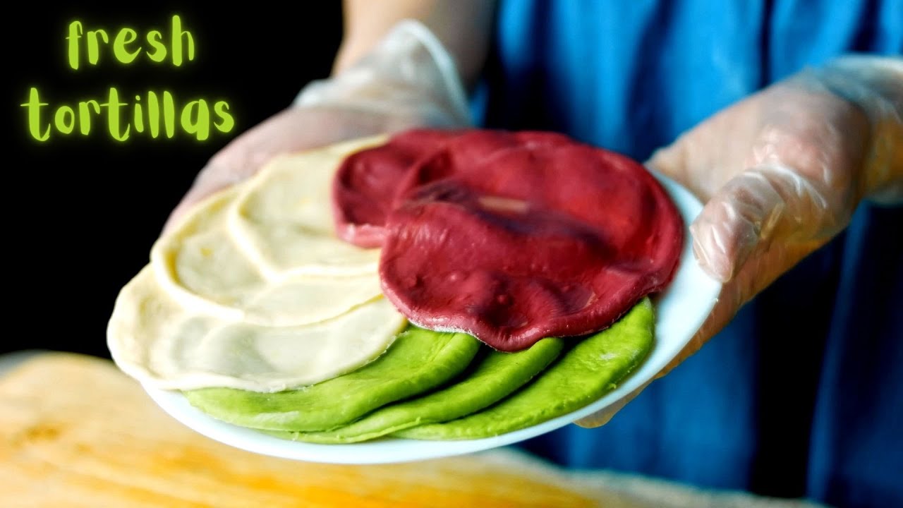 100 % Natural product | 3️⃣ colored TORTILLAS recipe - YouTube