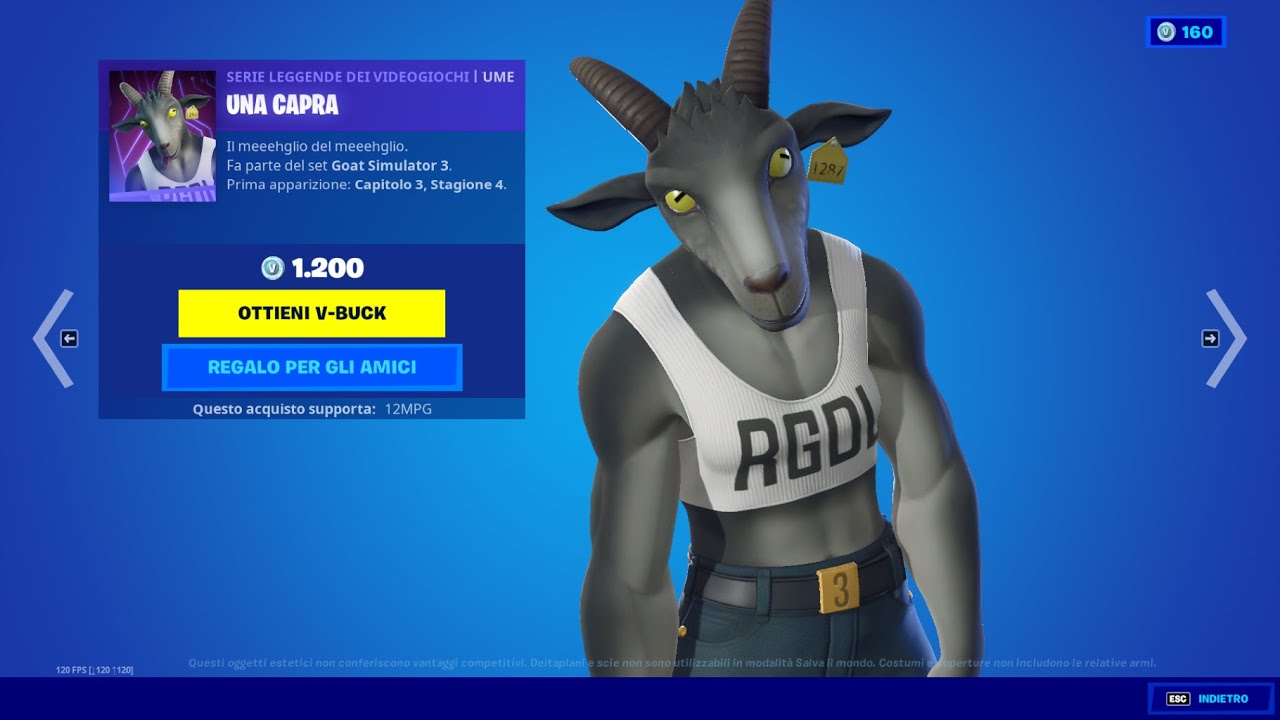 Fortnite Negozio Oggetti *NUOVA SKIN UNA CAPRA*[27 Novembre 2022 ...
