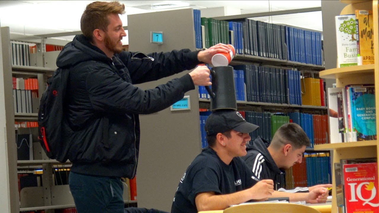 POURING WATER IN THE LIBRARY! - YouTube