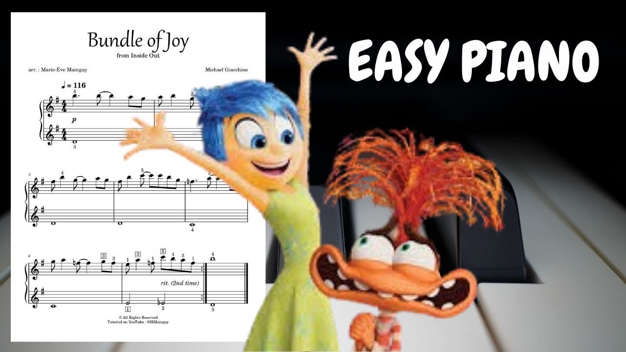 Inside Out - Piano Theme - Easy Piano Sheet Music - YouTube