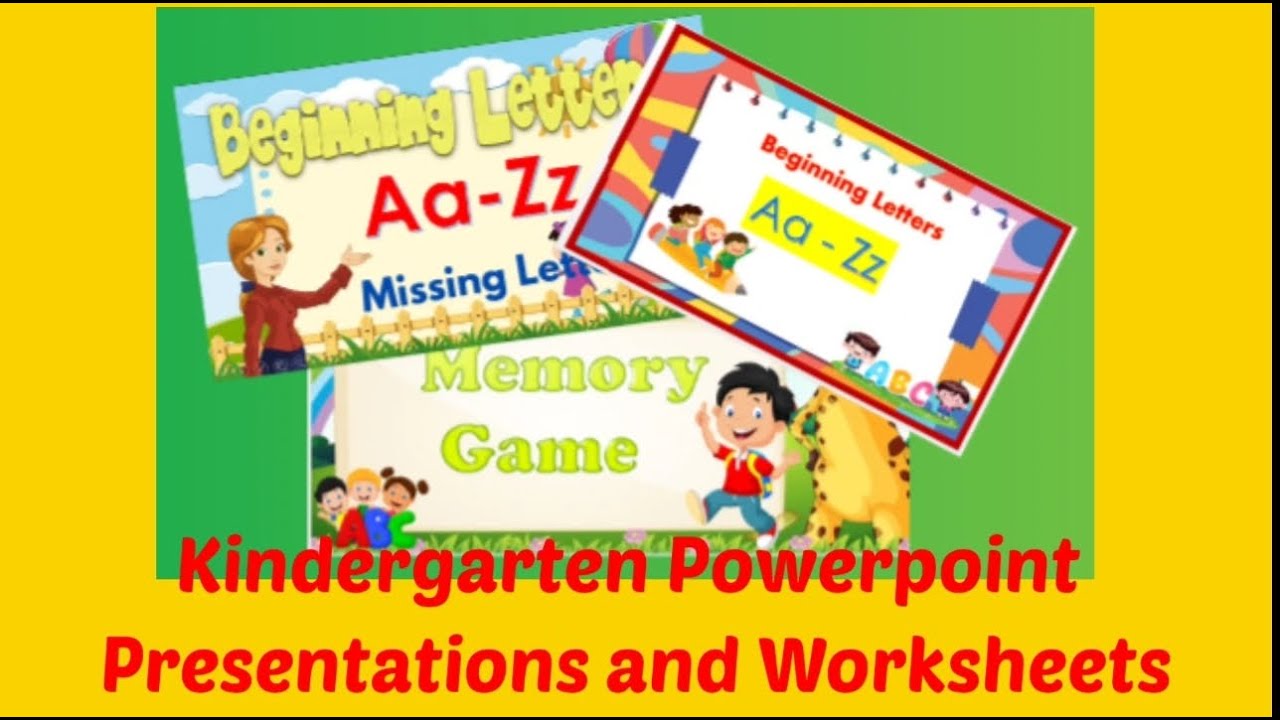 SAMPLE KINDERGARTEN POWERPOINT PRESENTATIONS AND WORKSHEETS - YouTube
