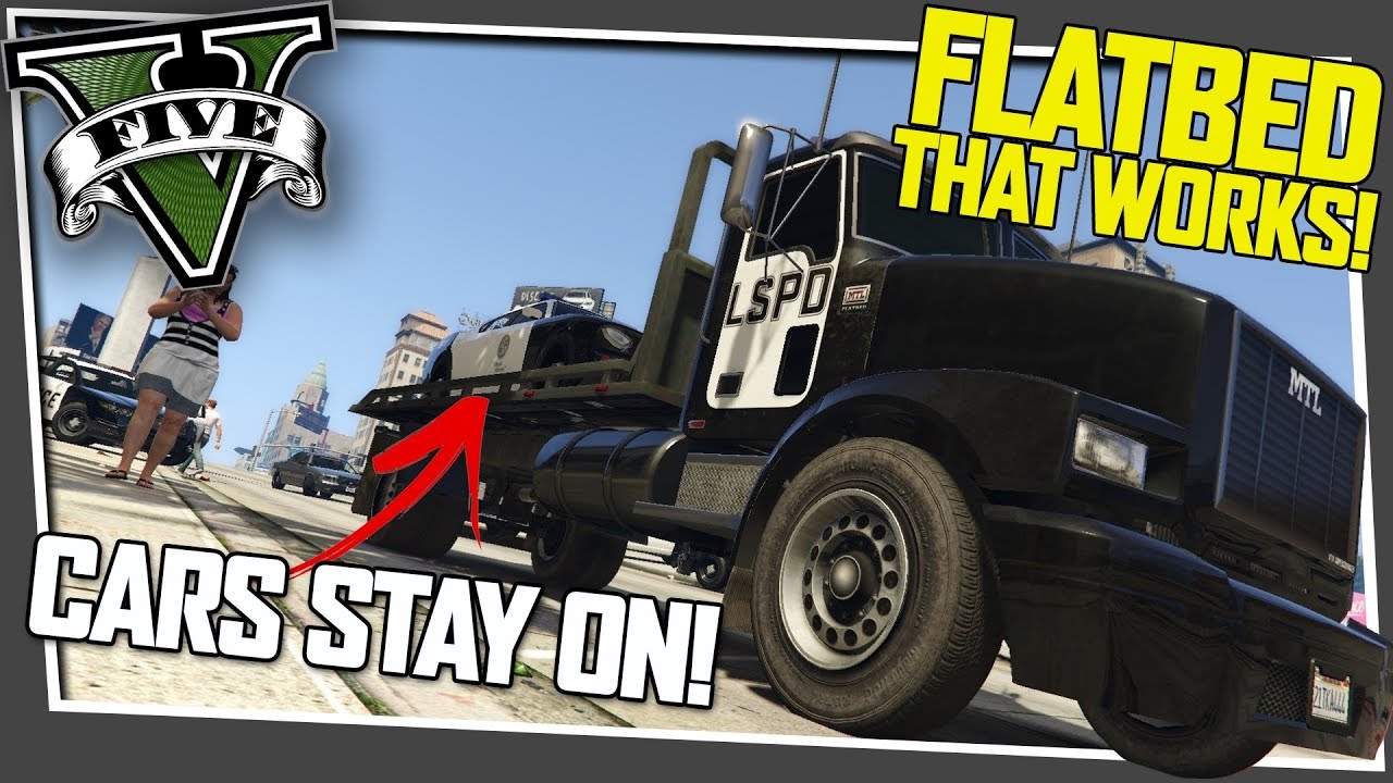WORKING FLATBED PICKUP TRUCK! | GTA V Mods - YouTube