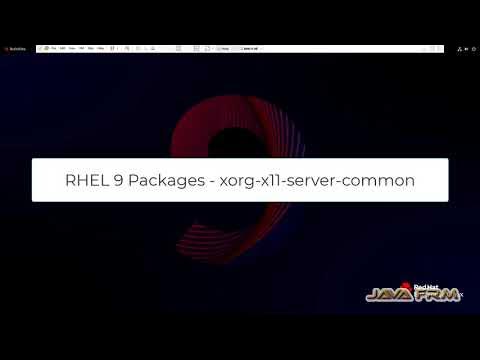 Red Hat Enterprise Linux 9 Packages - xorg-x11-server-common - Full Details of Package - YouTube