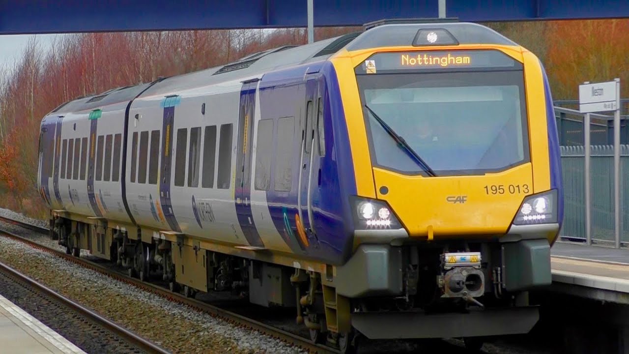 Northern Class 195 - 195013 Arrives & Departs Ilkeston For Nottingham ...