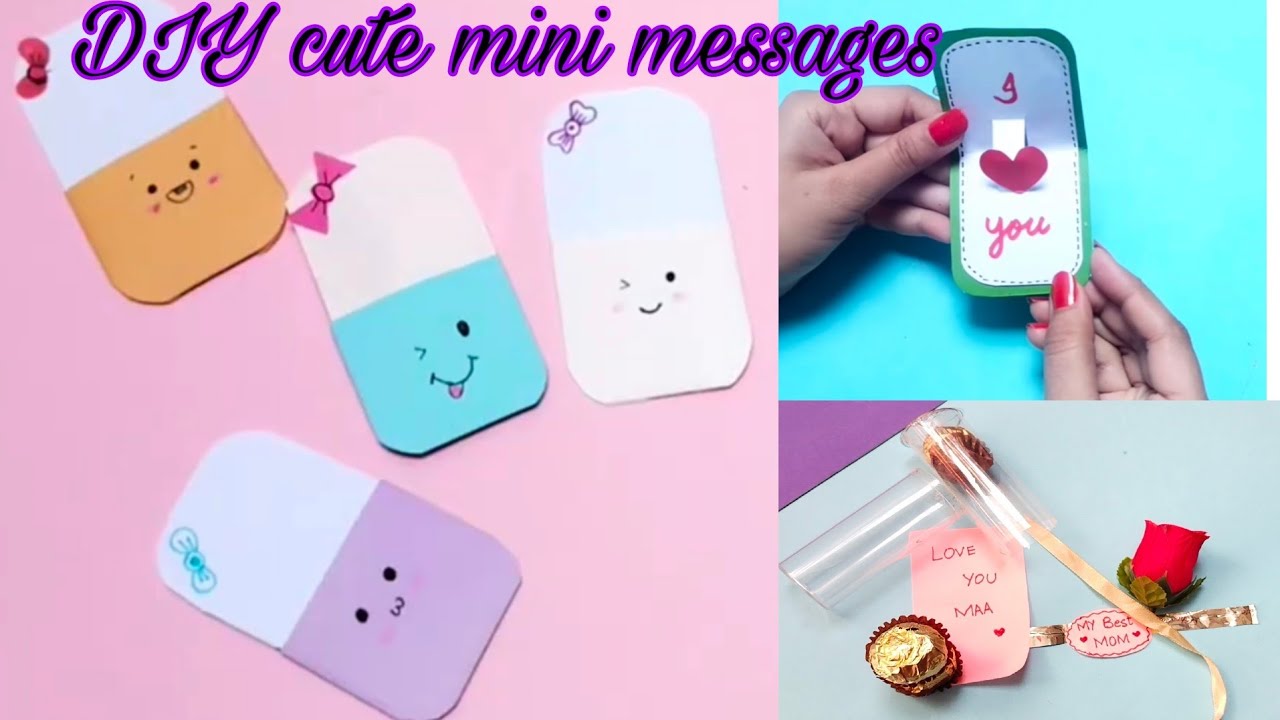 DIY cute mini message craft/ Easy paper craft// Hidden message card ...