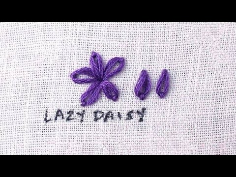 lazy daisy stitch for beginners/thread lazy daisy stitch tutorial - YouTube