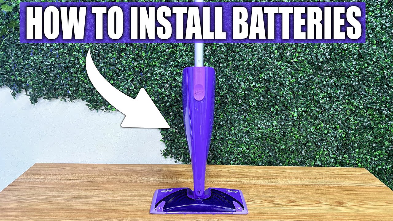How To Install Batteries On Swiffer Wet Jet - YouTube