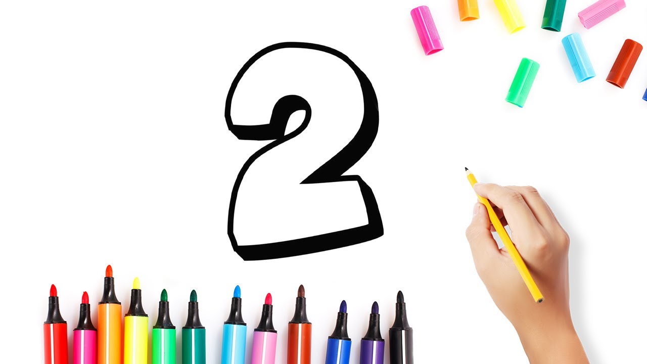 The number "2" | Draw numbers, children learn, numbers, draw, 1234 ...