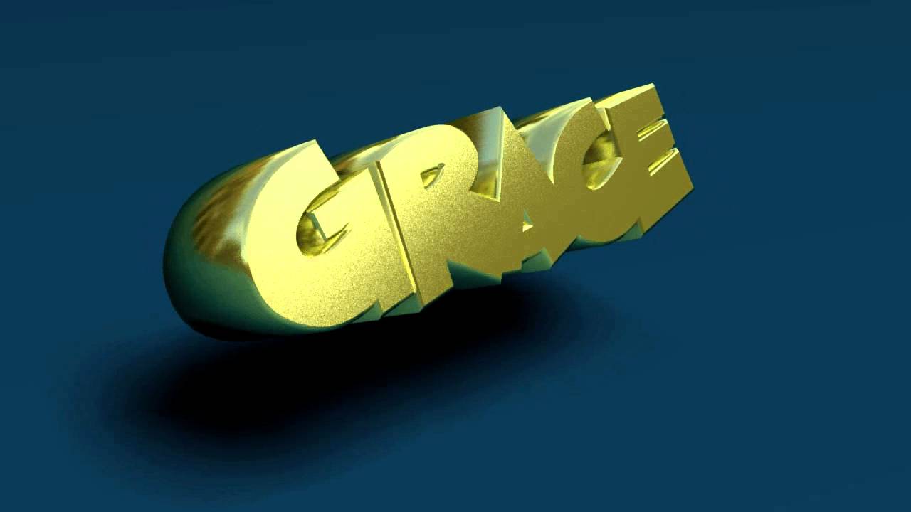 Grace 3D Name - Gold Spinning Text - YouTube