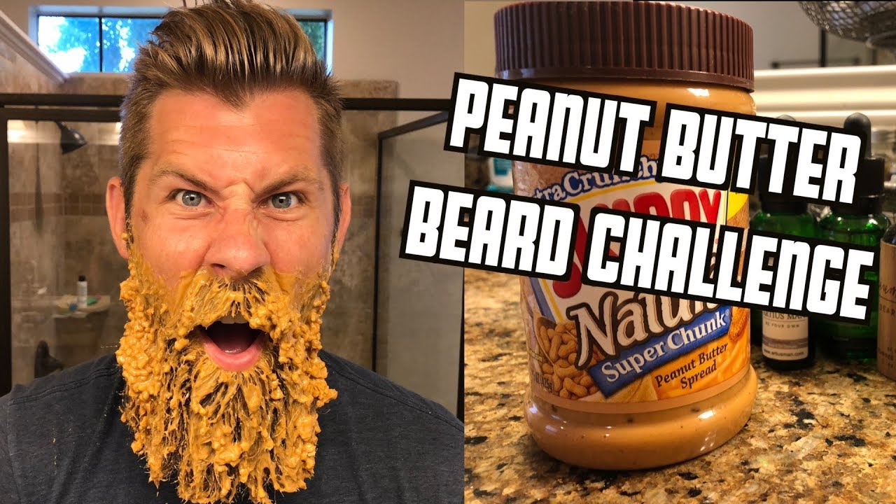 Peanut Butter Beard Challenge!!! - YouTube