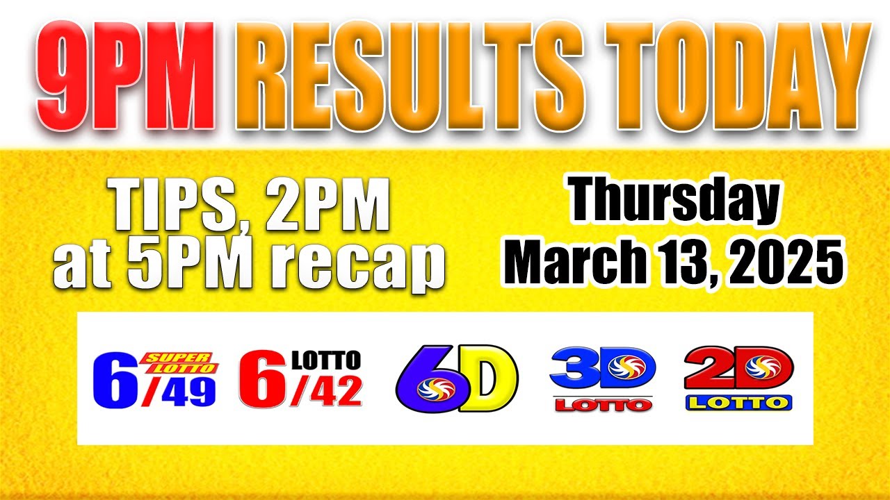 Wednesday 9PM Result sa Lotto at lucky numbers | March 12, 2025 - YouTube