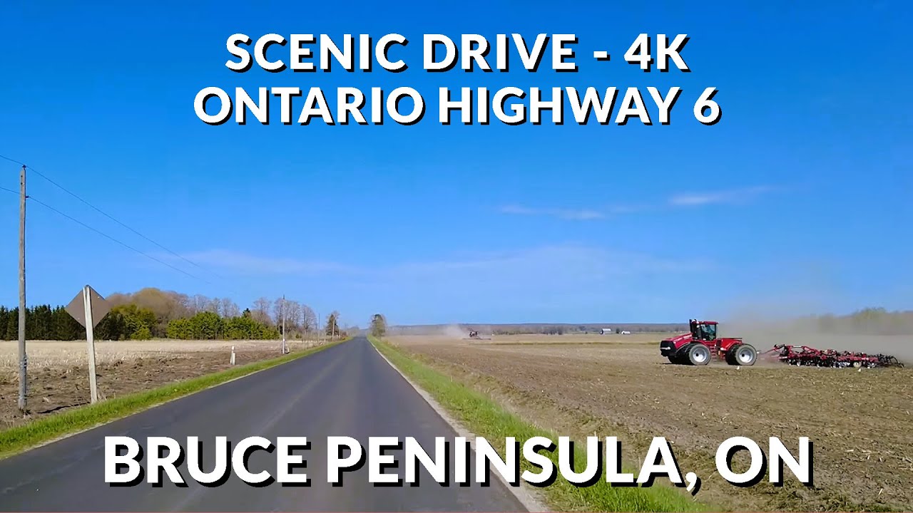 Scenic Drive on Ontario Highway 6: Bruce Peninsula Exploration in 4K ...
