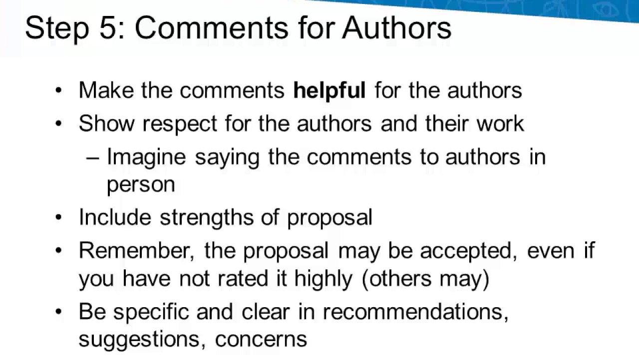 Step 5: Comments for Authors - YouTube