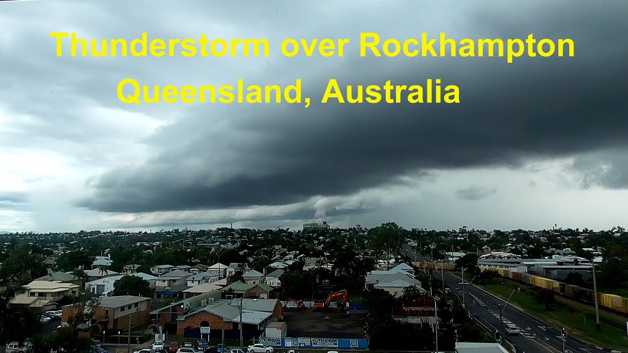 Time-lapse - Two thunderstorms over Rockhampton - YouTube