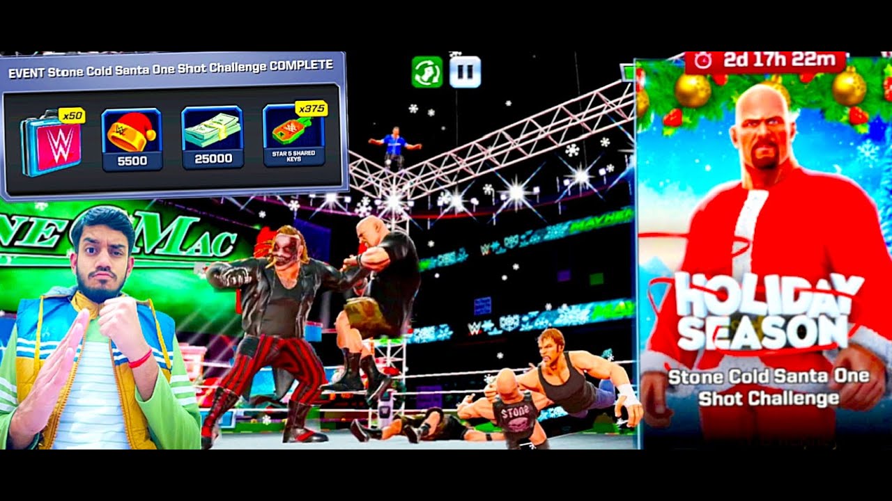 Stone Cold Santa 🎅 One Shot Challenge || WWE Mayhem || Mr.Benzok - YouTube