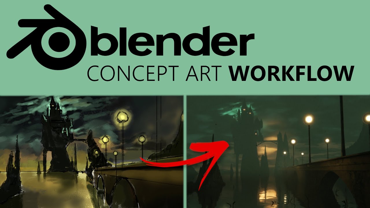 How to Remake 2D Concept Art in Blender Efficiently - YouTube