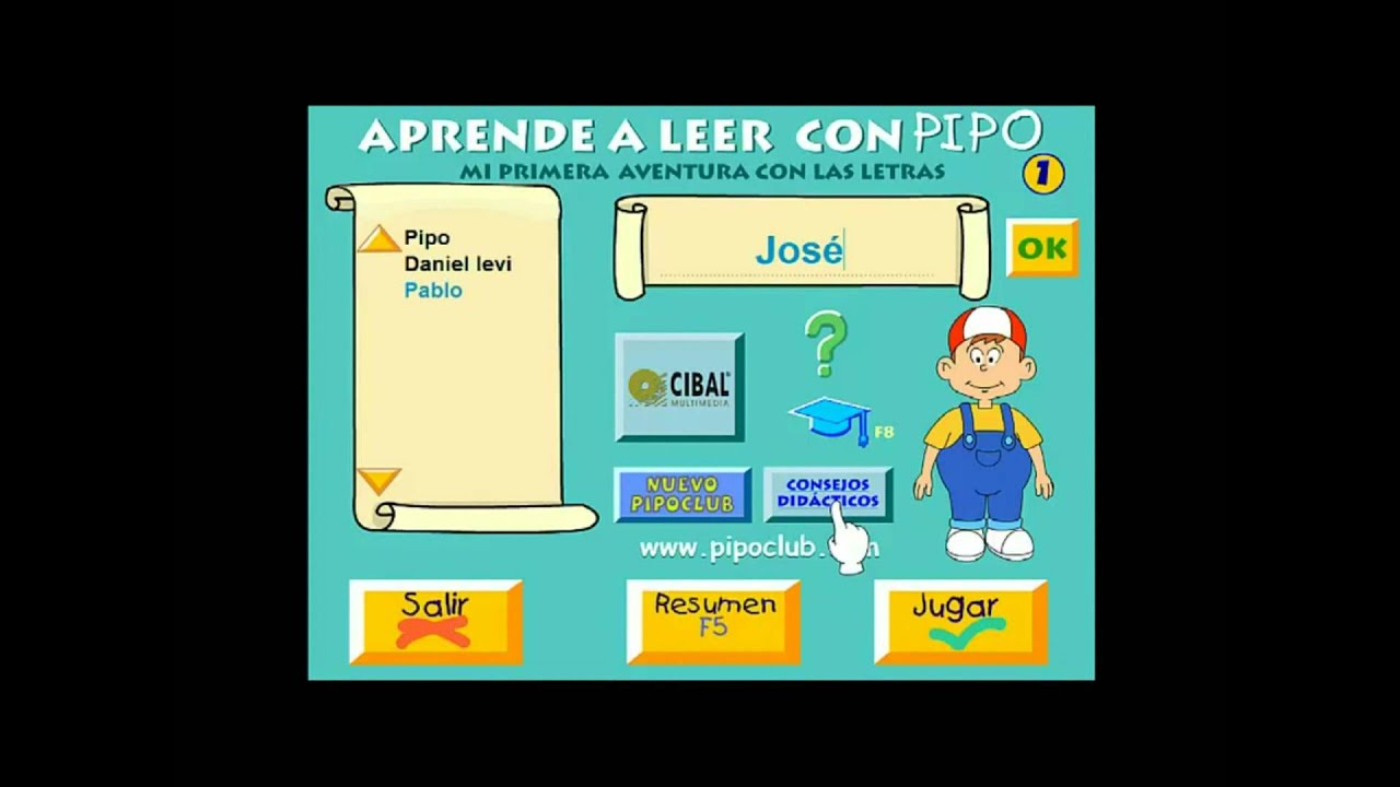 Análisis: Aprende a leer con Pipo 1. - YouTube