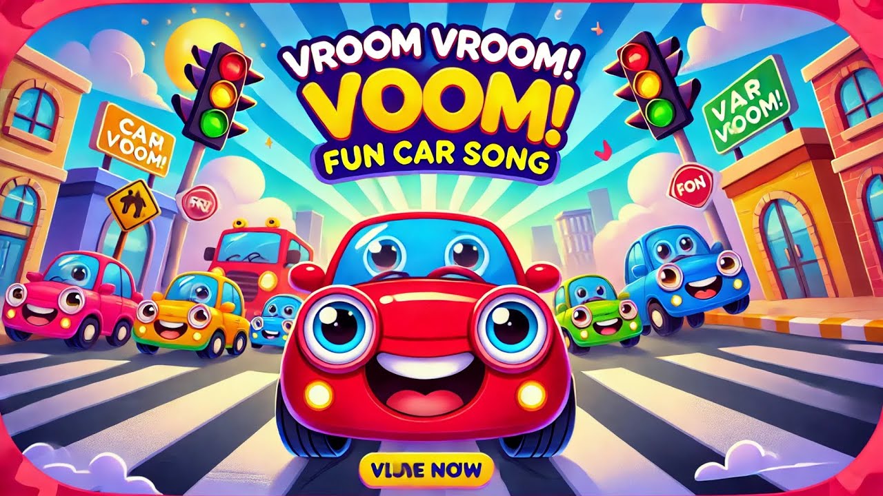 Vroom Vroom! 🚗 A Fun Car Song for Kids | Learn & Sing Along! - YouTube
