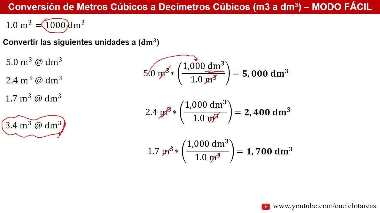Metros C bicos A Dec metros C bicos m3 A Dm3 YouTube
