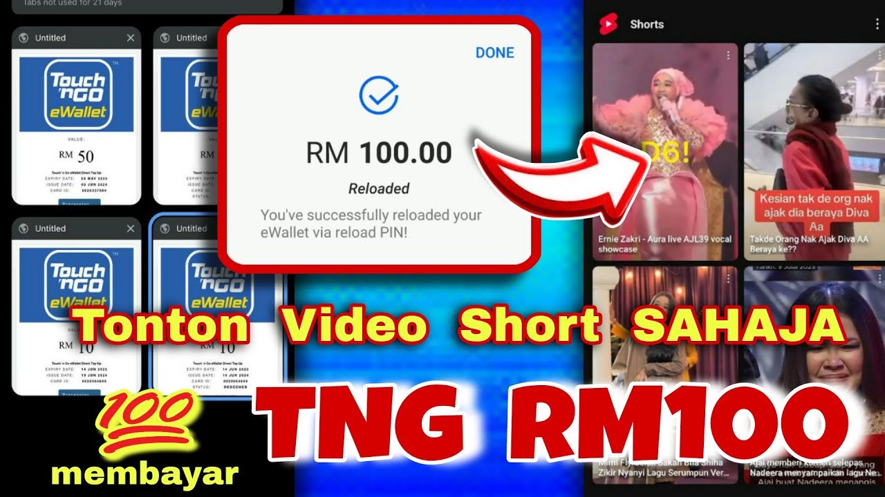 TENGOK VIDEO FREE ? CLAIM RM100 RELOAD PIN TNG SEKARANG 2025 !! - YouTube