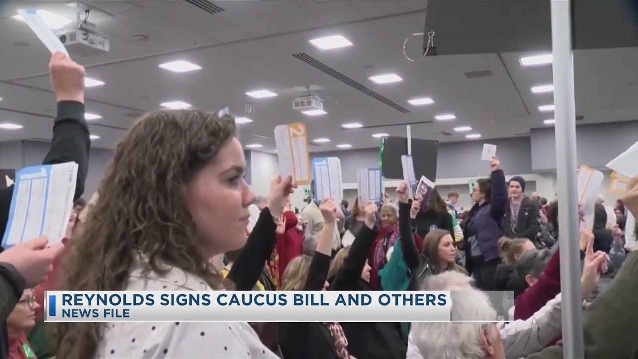 Reynolds Signs Caucus Bill And Others - YouTube