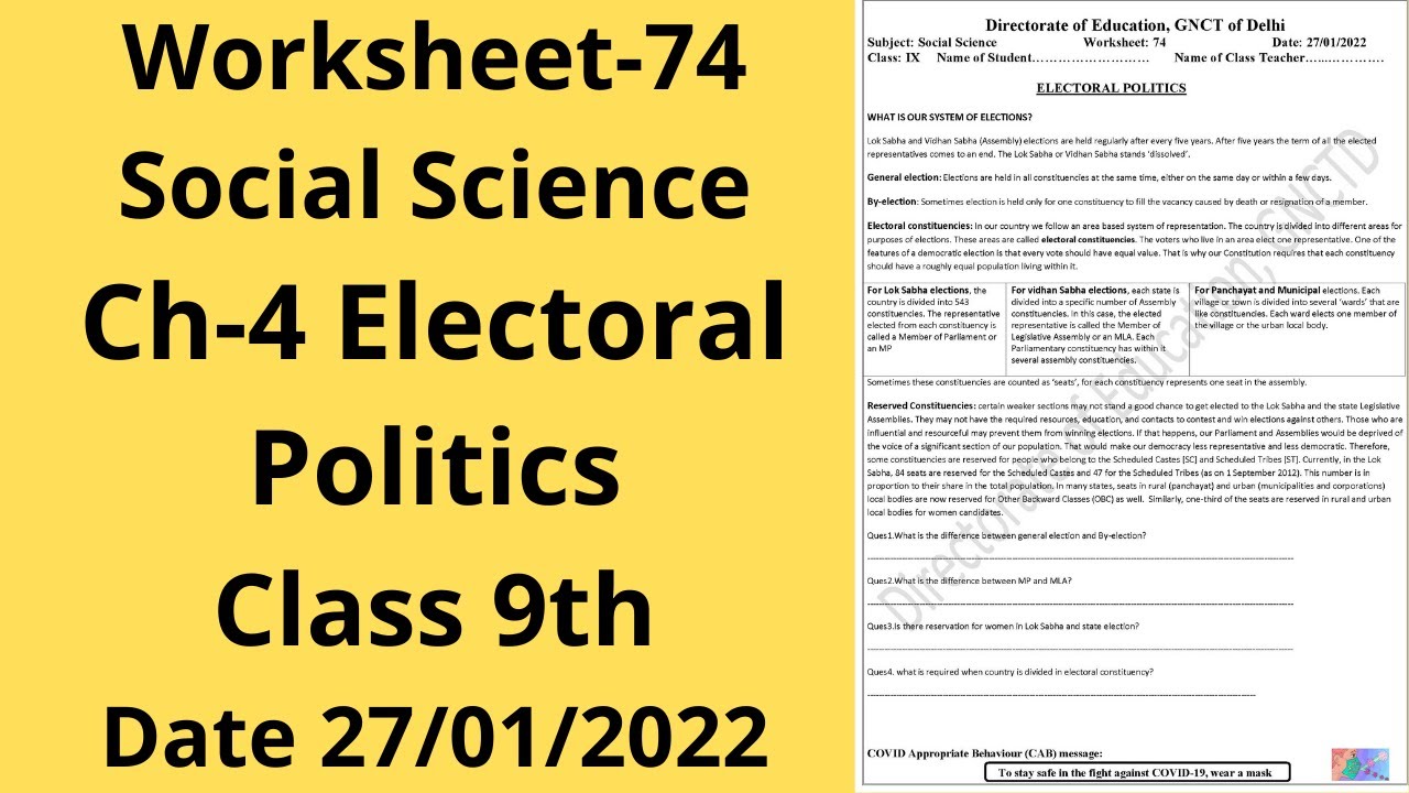 worksheet 74 SST Class 9 : English Medium : 27/1/22 : sst worksheet 74 ...