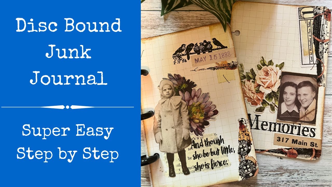 Disc Bound Junk Journal | Super Easy Collage | Step by Step Tutorial ...
