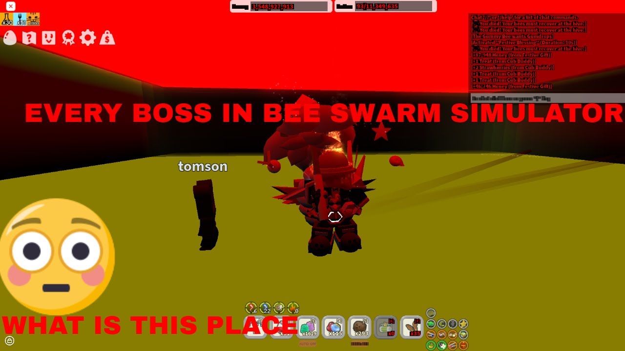 EVERY BOSS IN BEE SWARM SIMULATOR - YouTube