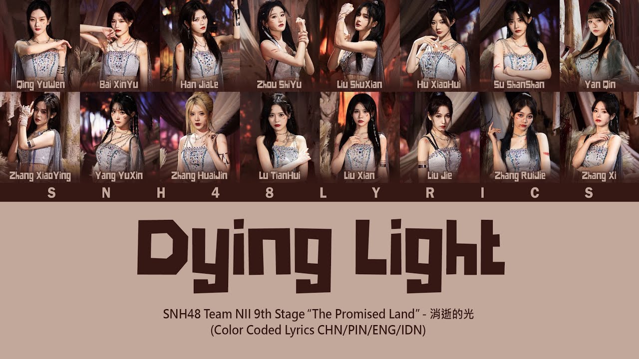 SNH48 Team NII - Dying Light / 消逝的光 | Color Coded Lyrics CHN/PIN/ENG ...