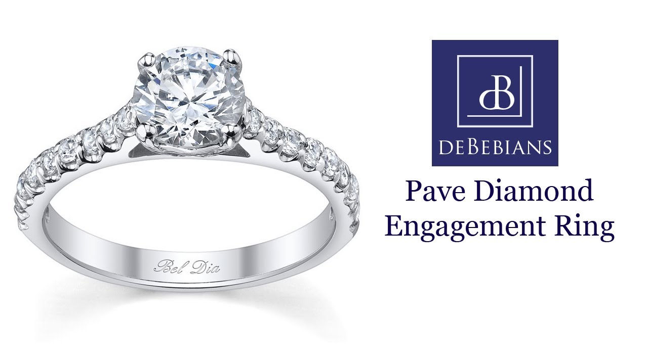 Round Diamond Engagement Ring with Diamond Accents - YouTube