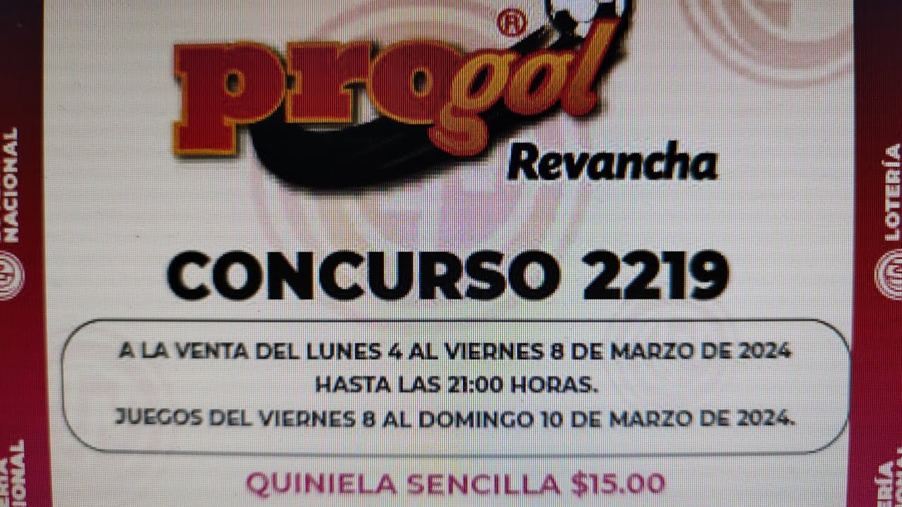 resultados Progol 2219 - YouTube