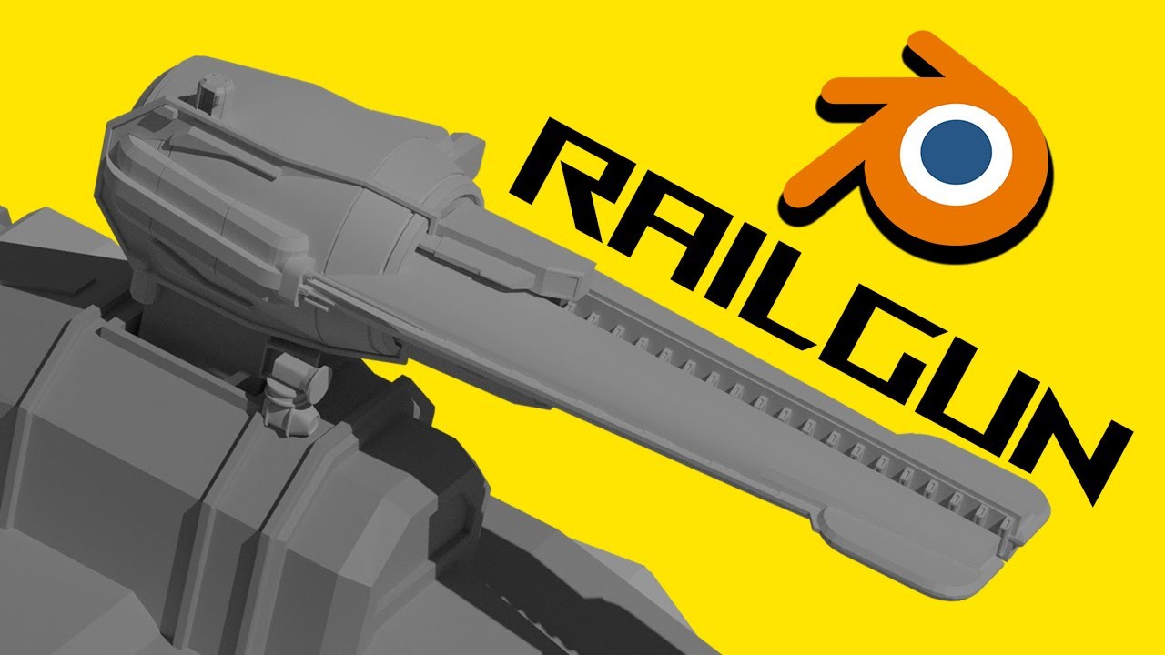 3D Modeling a Railgun in Blender - YouTube