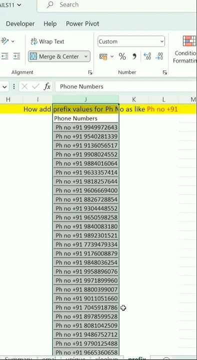 How To Add Prefix Values in Excel - YouTube