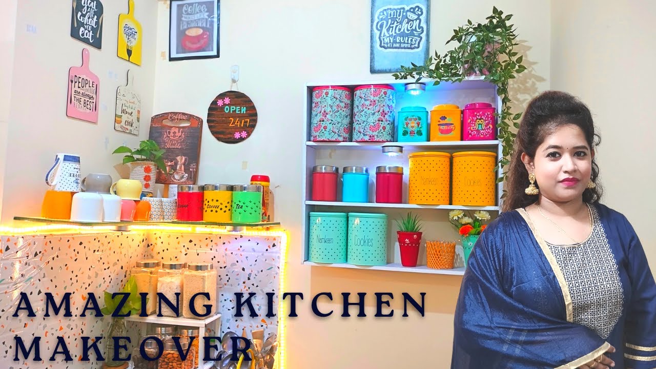 AMAZING KITCHEN MAKEOVER | Small Kitchen Makeover | Rental Apartment ...