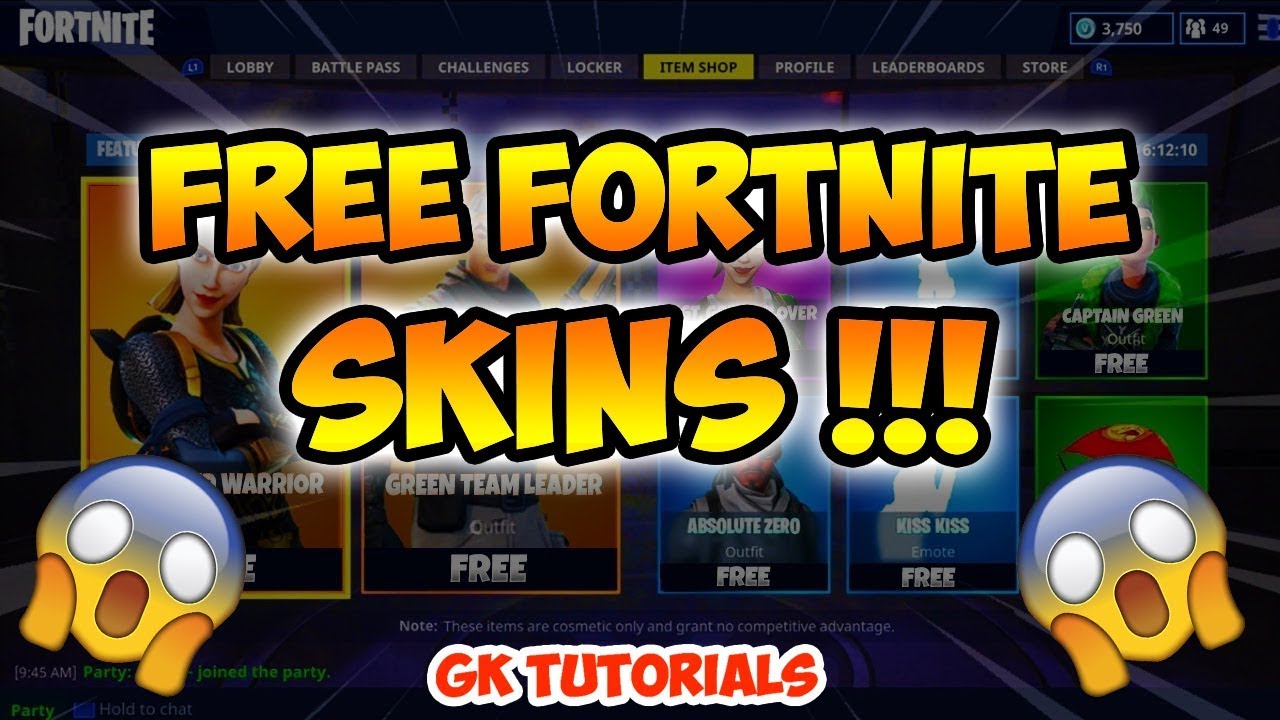 HOW TO GET FREE SKINS IN FORTNITE ! ! ! - YouTube